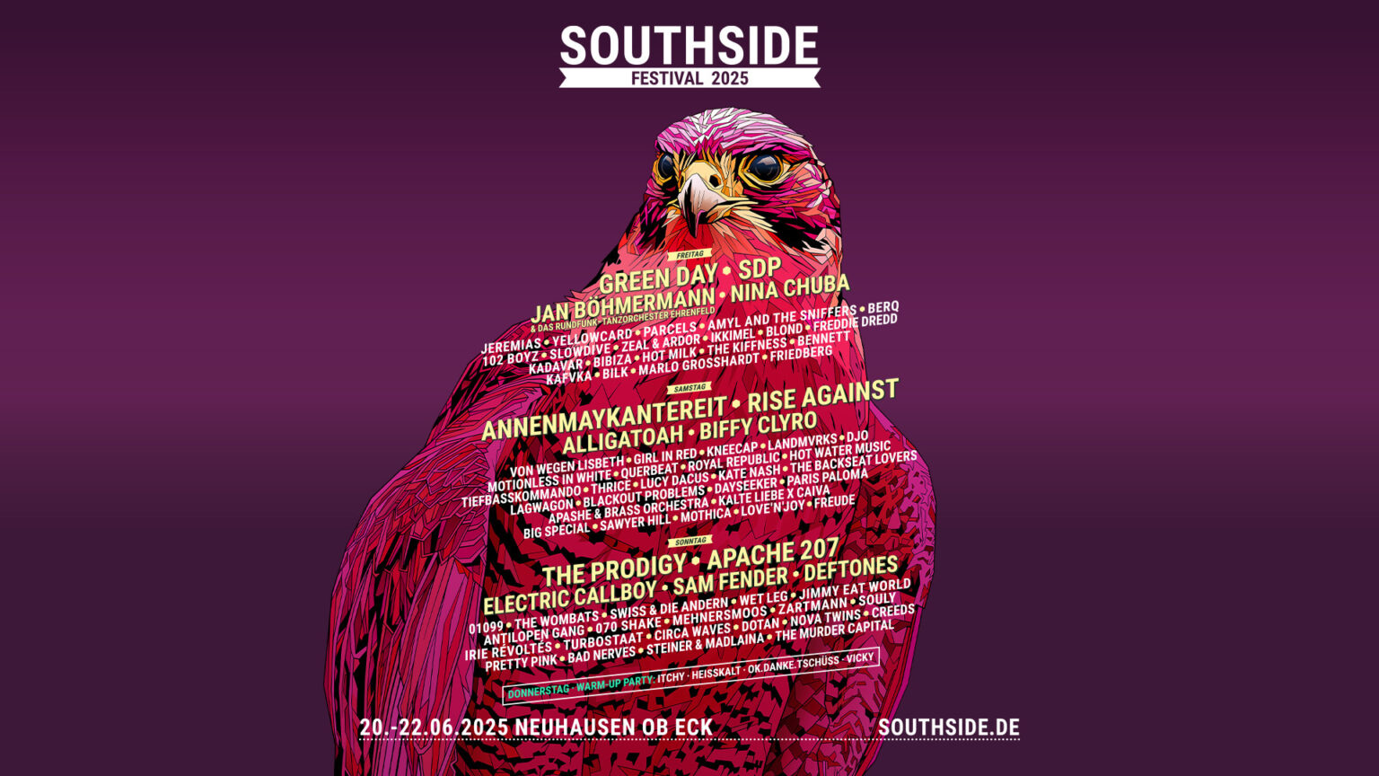 Southside und Hurricane finalisieren ihre Lineups - Warmup Programm ...